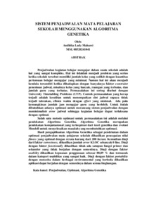 SISTEM PENJADWALAN MATA PELAJARAN SEKOLAH MENGGUNAKAN ALGORITMA ...