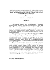 LEARNING MEDIA DEVELOPMENT TEST OF TRANS-DIMENSIONAL PICTURE OBJECT ...