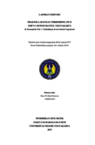 LAPORAN INDIVIDU PRAKTIK LAPANGAN TERBIMBING (PLT) - Lumbung Pustaka UNY